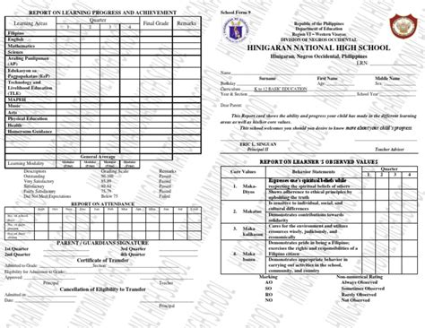 School Form 9 Pdf Download Free Pdf Cognition