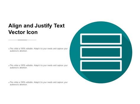 Align And Justify Text Vector Icon Ppt Powerpoint Presentation Pictures Exa