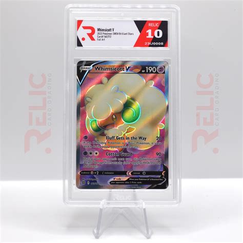 Whimsicott V 2022 Pokemon Swsh Brilliant Stars 23u0008 Relic Card