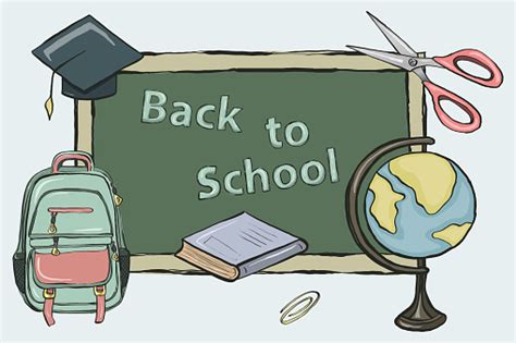 학교로 돌아 가기 학용품이 있는 배너 벡터 일러스트 레이 션 0명에 대한 스톡 벡터 아트 및 기타 이미지 0명 3차원 형태 개념 Istock