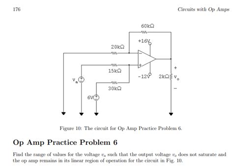 Solved 176Circuits With Op AmpsFigure 10 The Circuit For Op Chegg Com