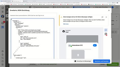 Uso De Código Json Para Facebook Messenger