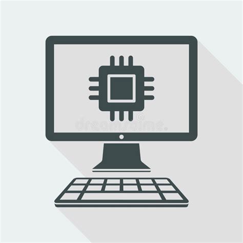 Computer Processor Vector Web Icon Stock Vector Illustration Of Configuration Single