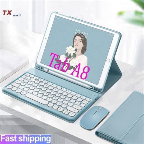 【tx】 Galaxy Tab A8 Case With Keyboard For Samsung Galaxy Tab A8 10 5 2022 Sm X200 X205
