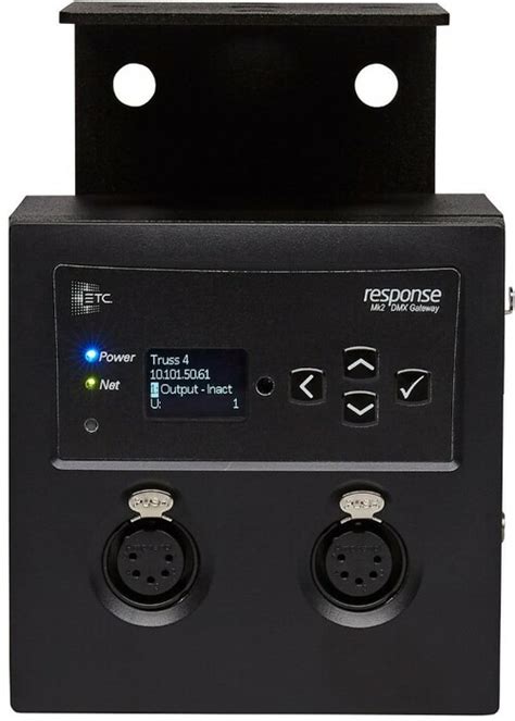etc rsn dmx2 din response mk2 2 port dmx rdm din rail gateway full compass systems