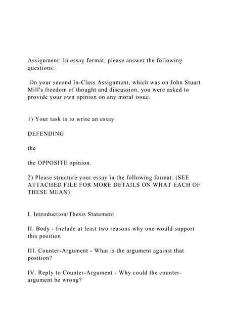 Assignment In Essay Format Please Answer The Following Questdocx
