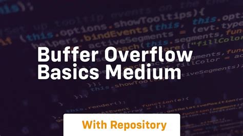 Buffer Overflow Basics Medium - YouTube