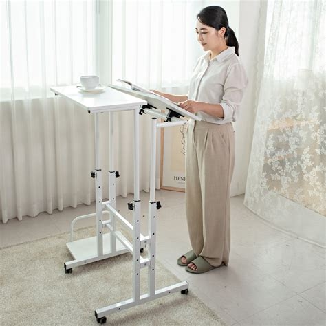 제이엔샵 높은 높이조절 높낮이조절 스탠딩 책상 키다리 테이블 키높이 데스크 서서 일하는 60x60 위시버킷