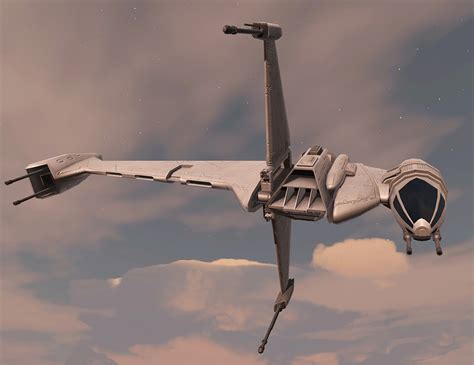 Game Ready Star Wars B Wing 3d Model 3d Services For Games Virtual