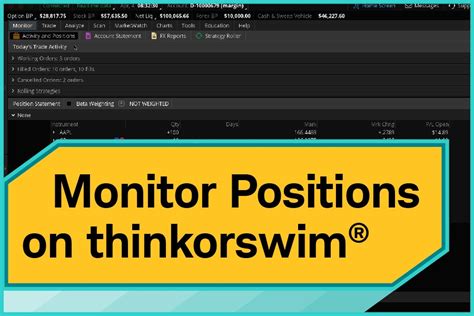 Using The Position Statement On Thinkorswim® Charles Schwab