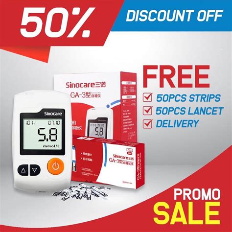 Glucometer Ga 3 Blood Glucose Meter With 50 Strips Lancets With Leather