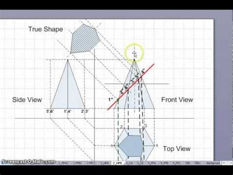 Sections Of Solids Hexagon Pyramid YouTube