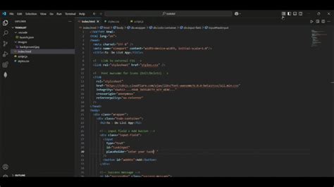 webdevelopment todolist internpe html css javascript harithaa