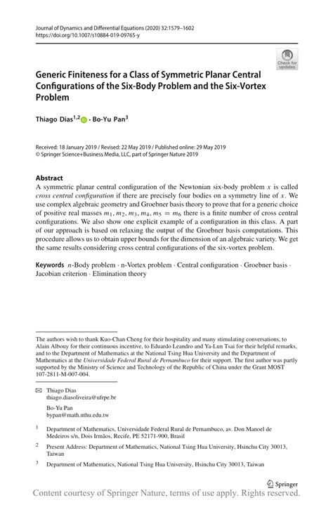 Generic Finiteness For A Class Of Symmetric Planar Central Configurations Of The Six Body