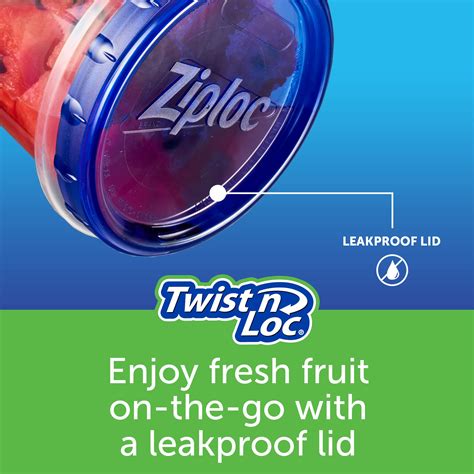 Ziploc Twist N Loc Food Storage Meal Prep Containers Reusable For