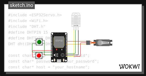 Esp W Servo W 2 Buttons Modified Dht Wokwi Esp32 Stm32 Arduino