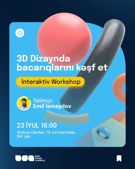 Qrafik Dizaynerlər üçün ÖdƏnİŞsİz 3d Workshop Edumap