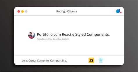 Portifólio Com React E Styled Components Rodrigo Oliveira
