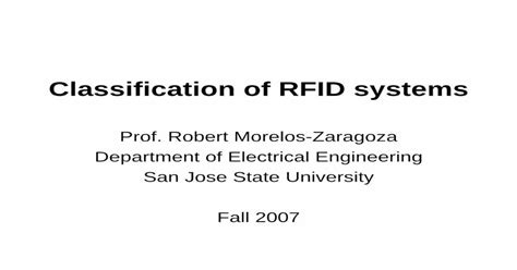 Pdf Classification Of Rfid Systems Dokumen Tips