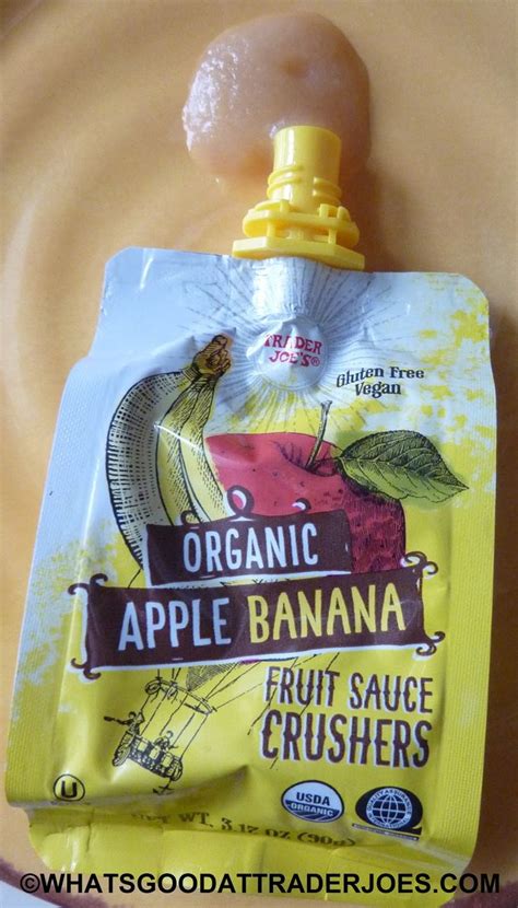 trader joe s organic apple banana fruit sauce crushers banana fruit