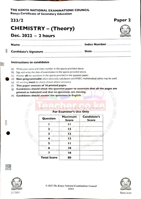 2022 Kcse Knec Past Papers Ke
