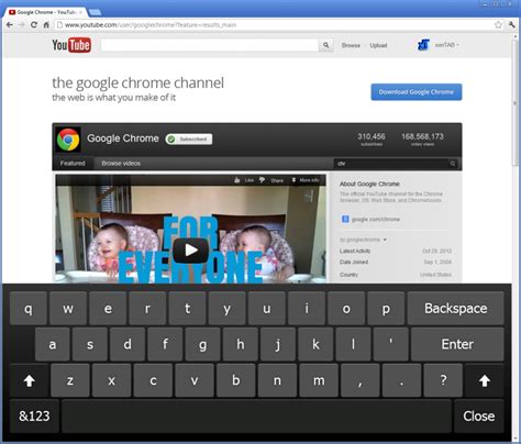 Chrome keyboard