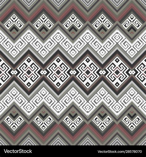 Zigzag Seamless Border Pattern Ornamental Vector Image