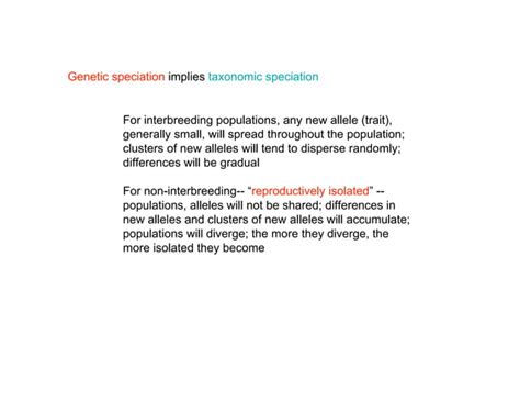 Speciation Pdf
