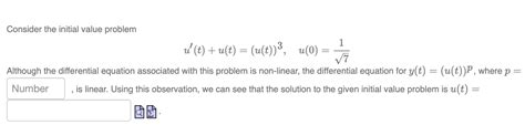 Solved Consider The Initial Value Problem Chegg