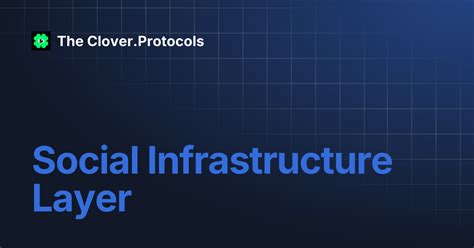 Social Infrastructure Layer The Cloverprotocols