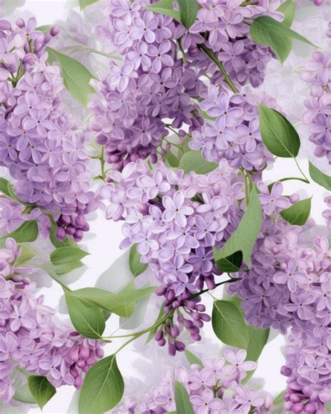 Lilac Seamless Pattern Ai Generative Stock Illustration Illustration Of Vintage Pattern