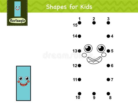 Connect The Dots And Draw A Cute Rectangle Character Dot To Dot Number