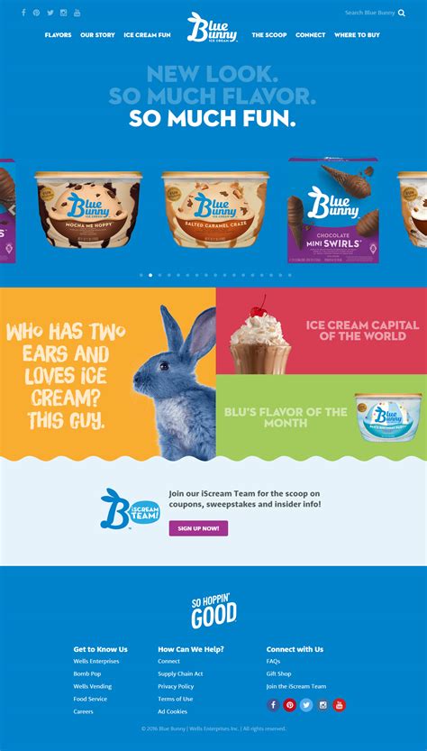 ‎blue Bunny Ice Cream Redesigns Their Website And Logo