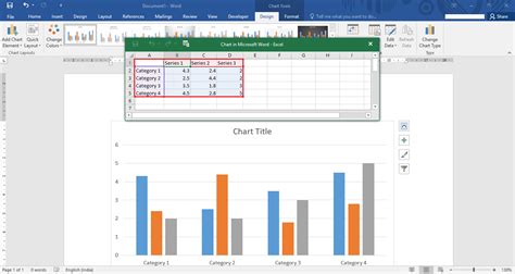 How To Edit Insert A Chart In Microsoft Word