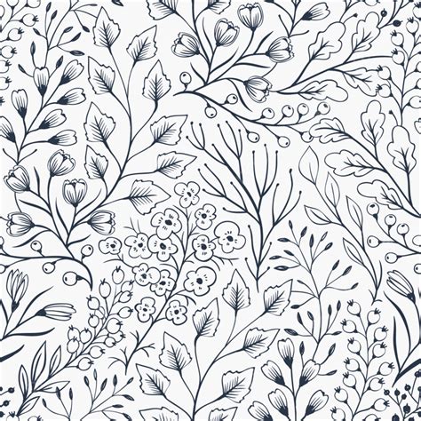 Vector Floral Seamless Pattern Background Wallpaper Seamless Flower Background Image And