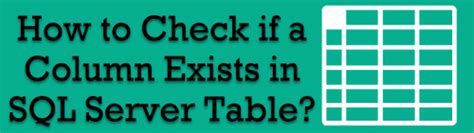 Sql Server How To Check If A Column Exists In Sql Server Table Sql