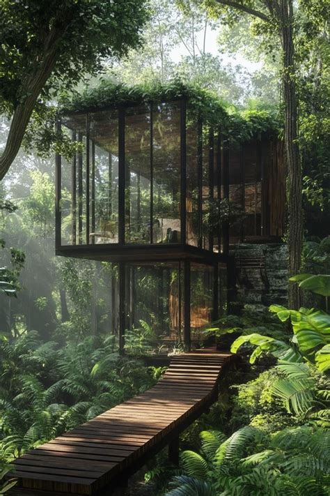 Futuristing Glass House In Lush Tropical Jungle Check Out These