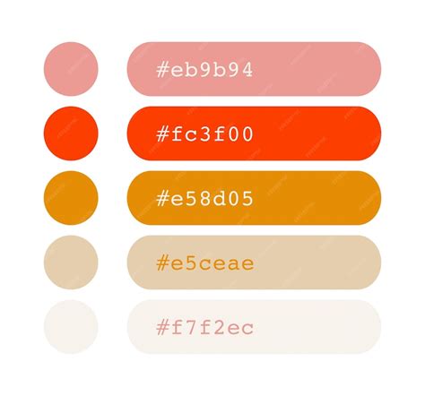 Premium Vector Red Pink Orange Color Palette Light Vibrant Colors