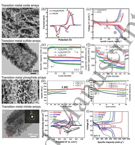 transition metal compound arrays employed as sulfur hosts a fesem