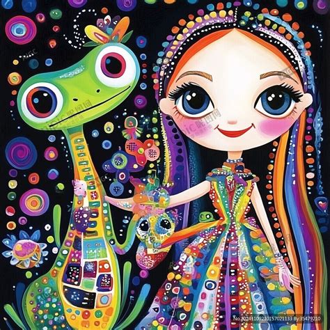 Ai创作图丝娃娃装饰画 卡通女孩装饰画 小女孩装饰画 女孩装饰画 手绘蛇女孩 儿童钻石画 儿童装饰画素材 民族女孩原创插画 丝娃娃灯箱画 高清儿童画 民族女孩插画 童话装饰画 龙年小女孩插画