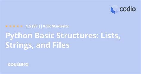 Python Basic Structures Lists Strings And Files Coursera