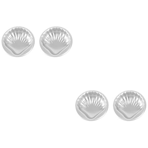 4 Pcs Aluminum Alloy Diy Shell Moulds For Cake Decorating Metal Shell Molds For