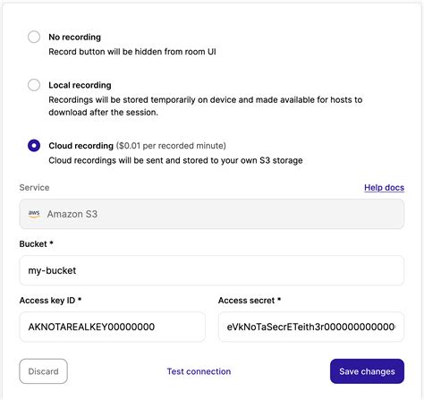 how to set up cloud recording video call api whereby