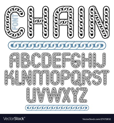 Type Font Script From A To Z Capital Decorative Vector Image