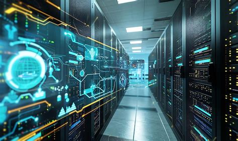 Premium Photo Symmetrical Composition Of Server Racks In A Data Center