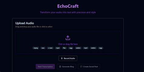 🌟 Echocraft Revolutionizing Speech Into Powerful Content 🚀 Dev