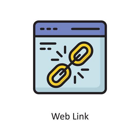 Web Link Vector Filled Outline Icon Design Illustration Cloud Computing Symbol On White