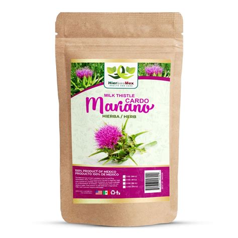 Cardo Mariano Hierba Natural Bolsa Con 4 Onzas Limpiador De Organos