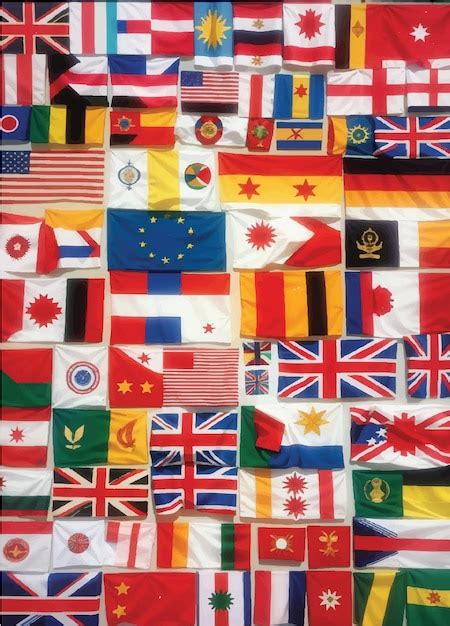 Premium AI Image Different Countries Flags