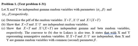 Solved Problem 1 Text Problem 6 31 Let X And Y Be